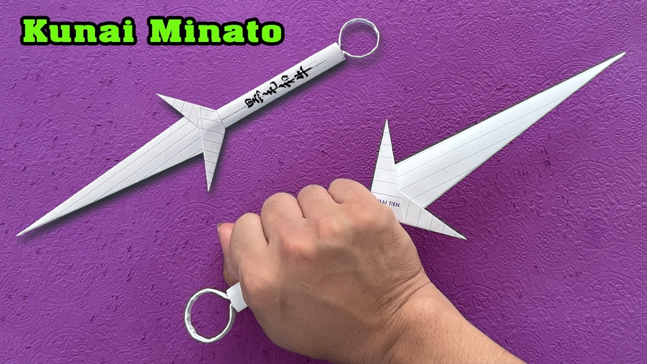 Origami sword, How to make a Minato Kunai out of paper