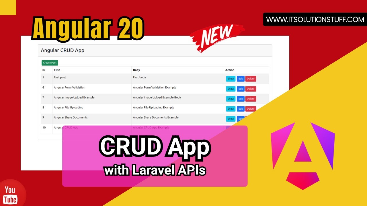 🔥 Angular 20 CRUD App with Laravel APIs