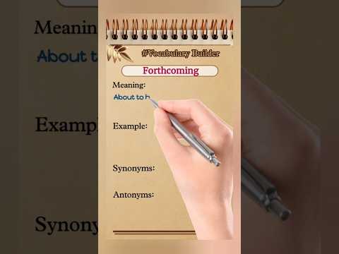 meaning of forthcoming | forthcoming meaning #shorts #vocabulary #english #yt #ytshorts #vocab