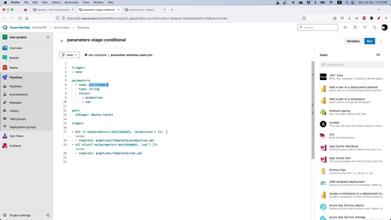 Conditionally run stage Azure DevOps