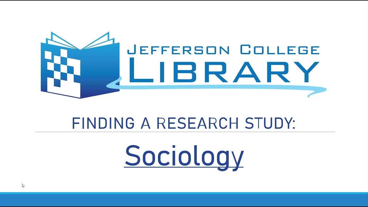 Finding a Sociology Research Study with Discovery