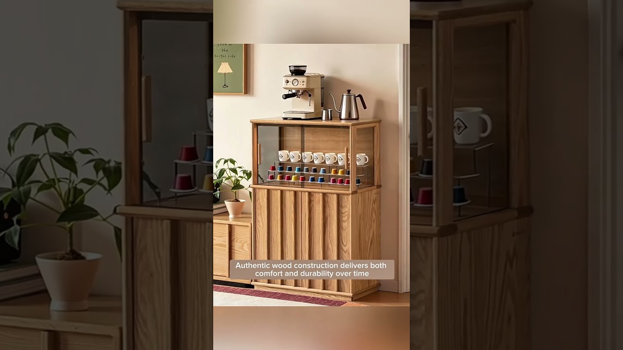 Solid Oak Display Cabinet Elevates Any Space #cabinet #homedecor #interiordesign