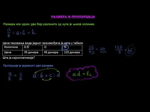 Razmera i proporcija | Učim matematiku