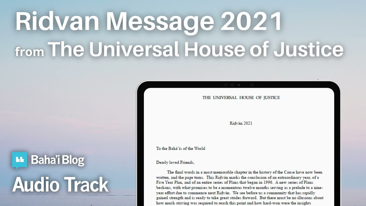 Ridvan Message 2021