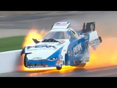 This is every John Force crash/explosion in 2018 alone