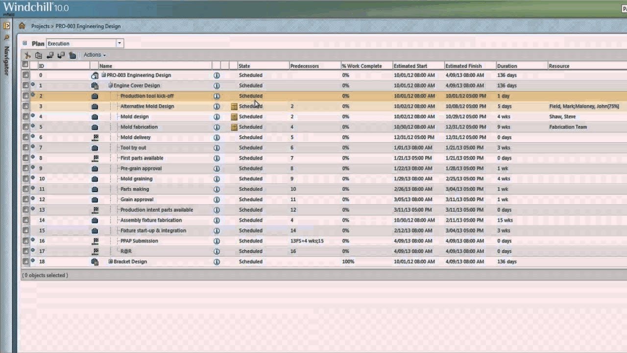 Brief Demonstration of PTC Project Management Solution - PTC