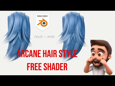 Arcane Style Hair Shader free by tinkynocky Blender Tutorial