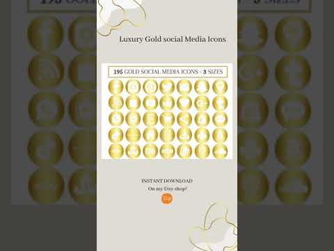 Social media icons png download, Gold social media icons, for your Business marketing