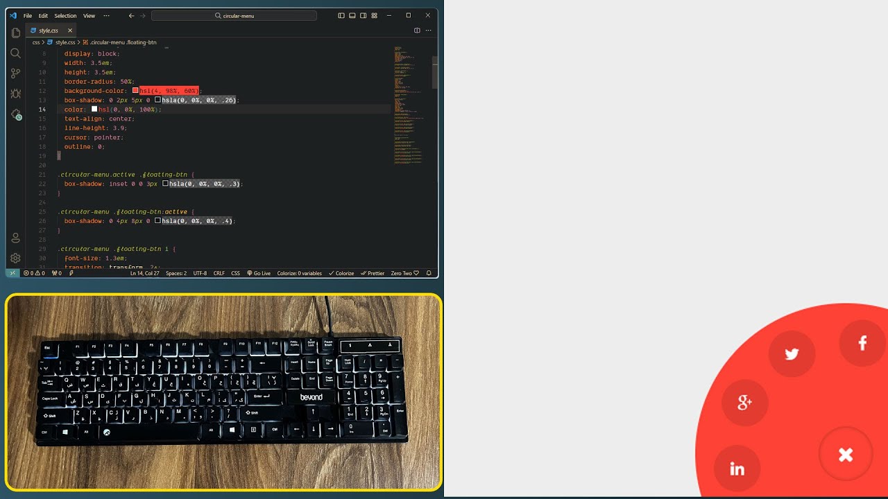 ASMR Programming - Circular Menu Coding - No Talking
