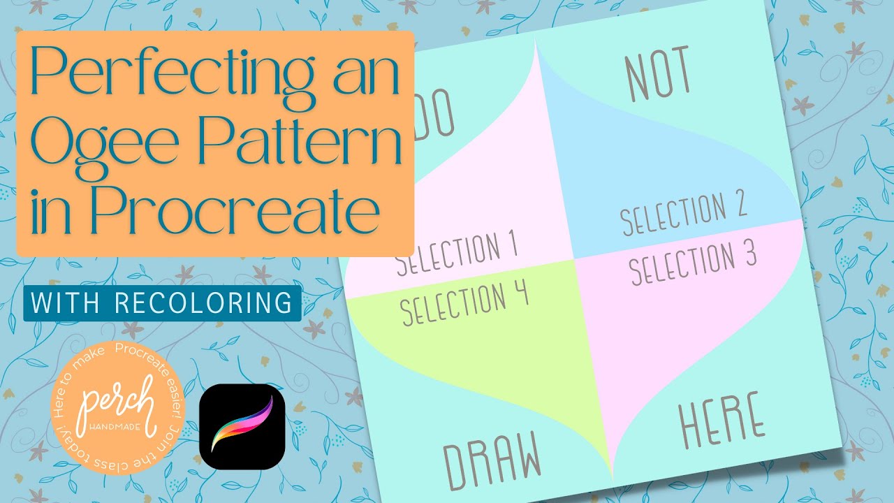Perfecting an Ogee Pattern in Procreate: with Recoloring