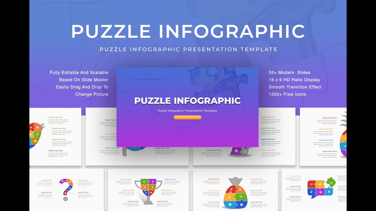 Puzzle Infographic Presentation Template for PowerPoint & Google Slides