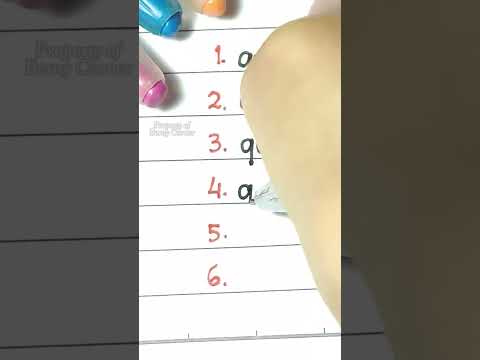 3 Letters words start with "q" #english #neat #handwriting writing