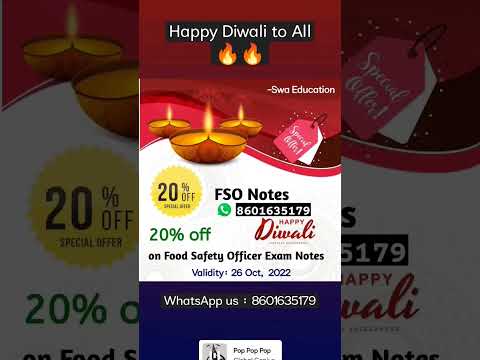 Diwali offer | FSO Exam Notes | HPSC FSO Notes | RPSC FSO | Telangana FSO | Andhra Pradesh FSO