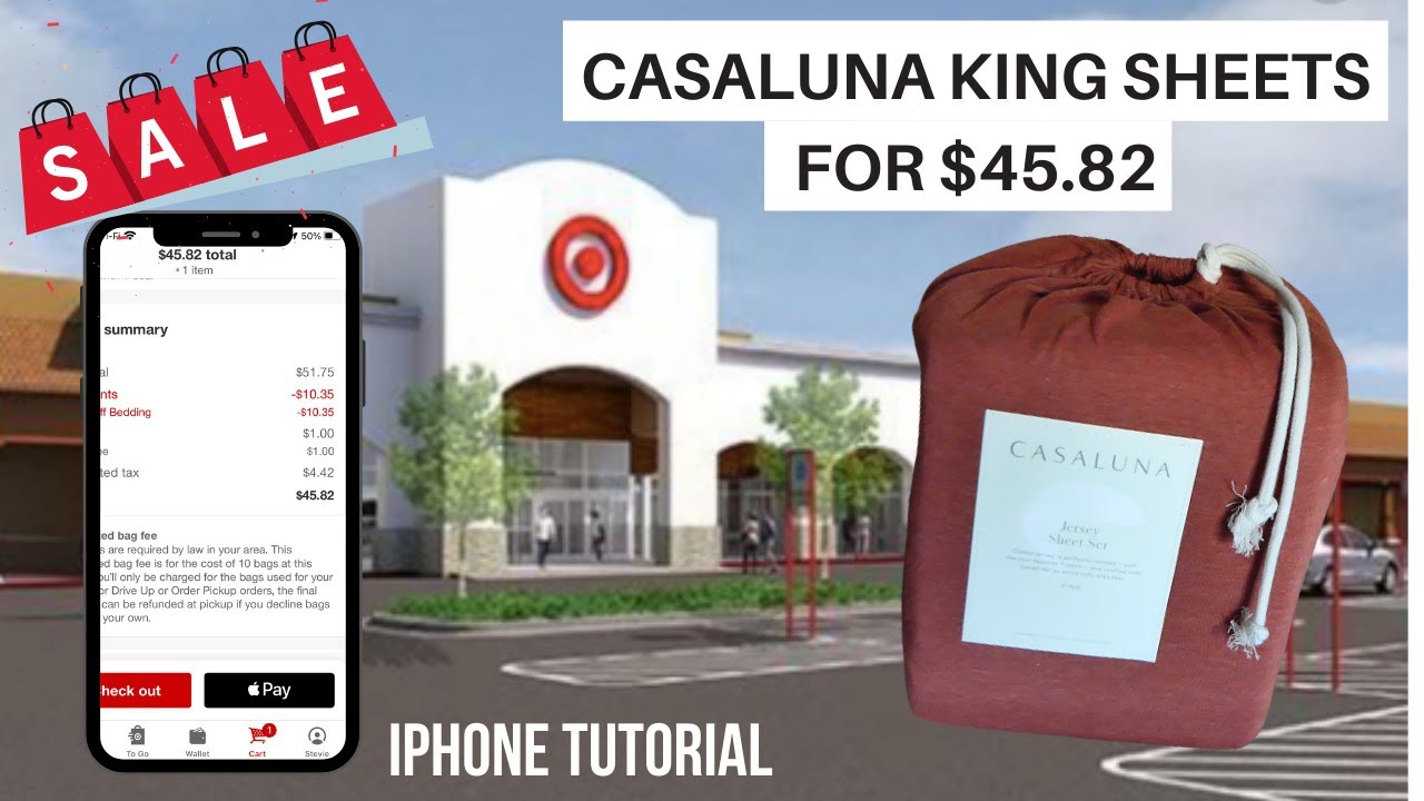 TODAY ONLY! how I bought the CASALUNA King Sheets for $45.83 + tutorial on how to use the target app
