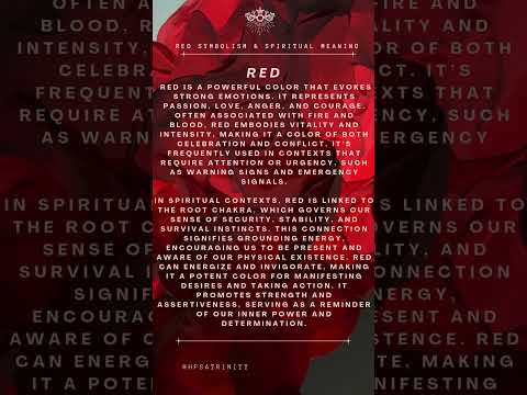 The Color Red: Symbolism & Spiritual Meaning #color #red #symbolism #meaning #learncolors #lesson