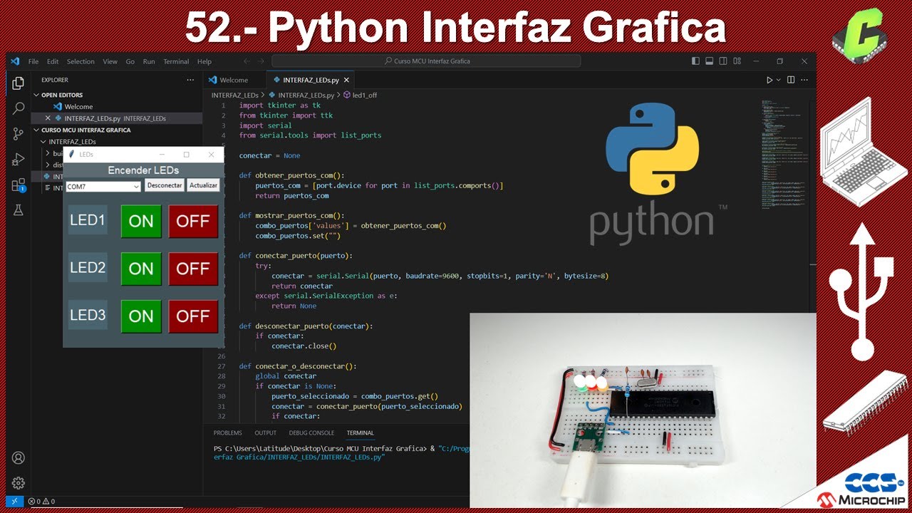 52.- Python Interfaz Gráfica | Curso Microcontroladores PIC