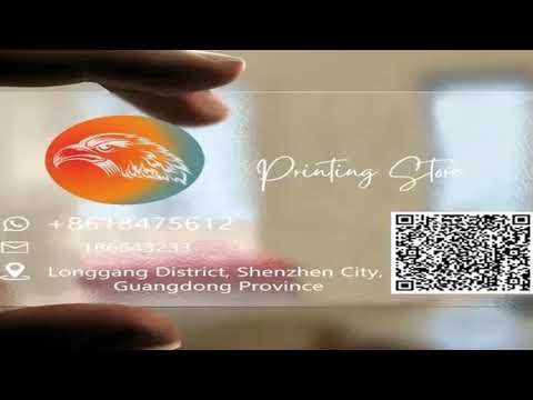 100/200/500 PCS Transparent PVC Business Card Colorful Printing Personalized LOGO Text Thank You Car