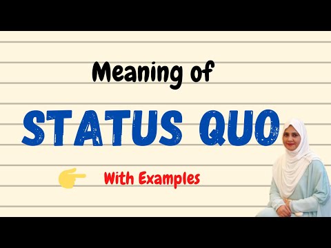 Daily vocabulary | Status quo Meaning | Vocabgram