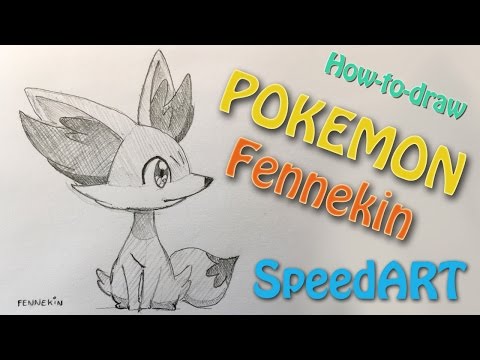 How to draw Pokemon Fennekin - Speed Art drawing