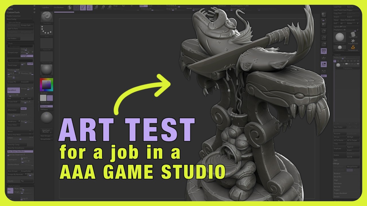 Art test for a job in a AAA game studio