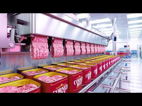 How Corned Beef Is Made in a Factory | Corned Beef Step by Step Process