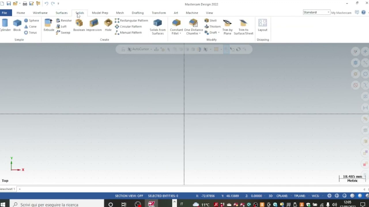 LESSON 2 MASTERCAM ,ENGLISH : interface and basic functions.