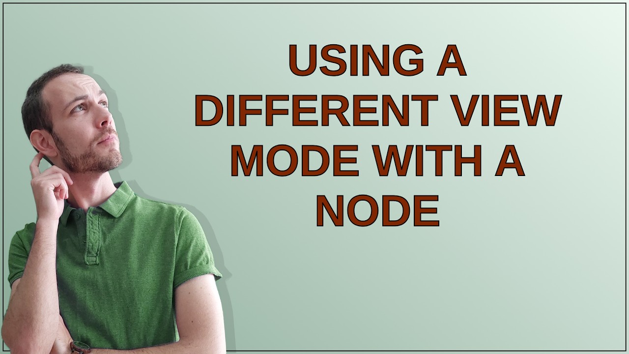 Drupal: Using a different view mode with a node