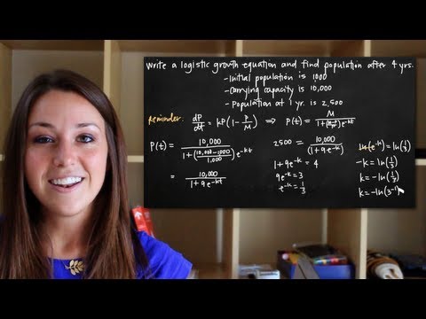 Logistic growth model of a population (KristaKingMath)