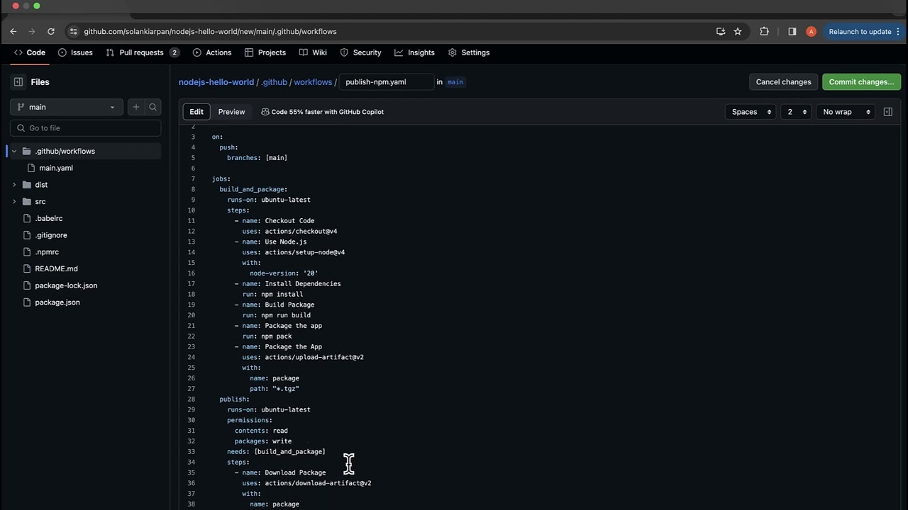 Github Actions Certification - Demonstrate how to publish to GitHub Packages using a workflow