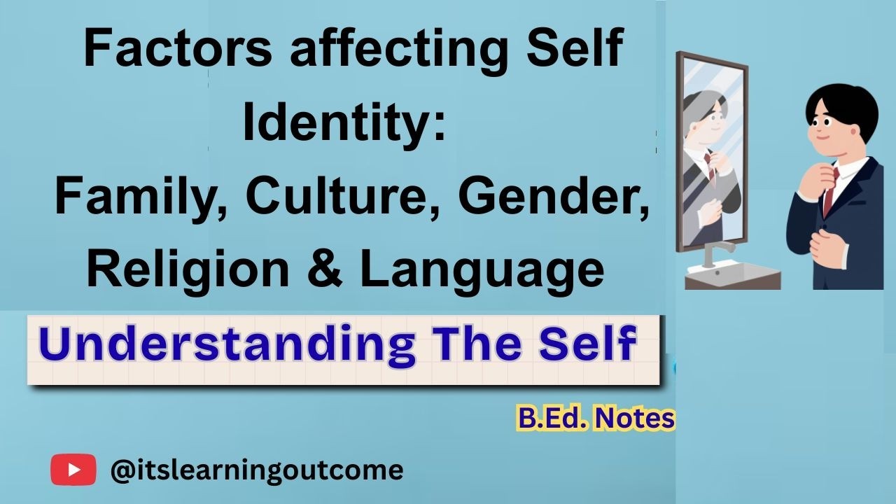 Factors affecting Self Identity: Family, culture, religion, etc. | Understanding The Self | B.Ed.