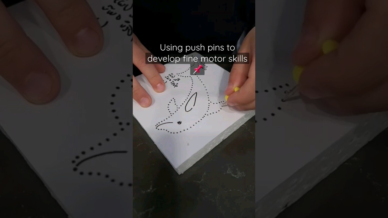 Using push pins to develop fine motor skills 📌 #kidsdiyandplay #finemotorskills #finemotor #skills
