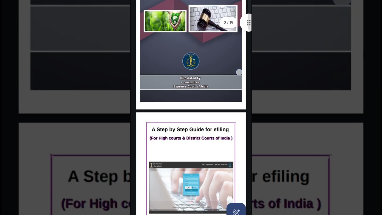 E-Filing Step by Step Guidelines PDF compiled as video...