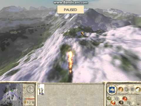 Rome Total War--Awesome first person view of onager missiles