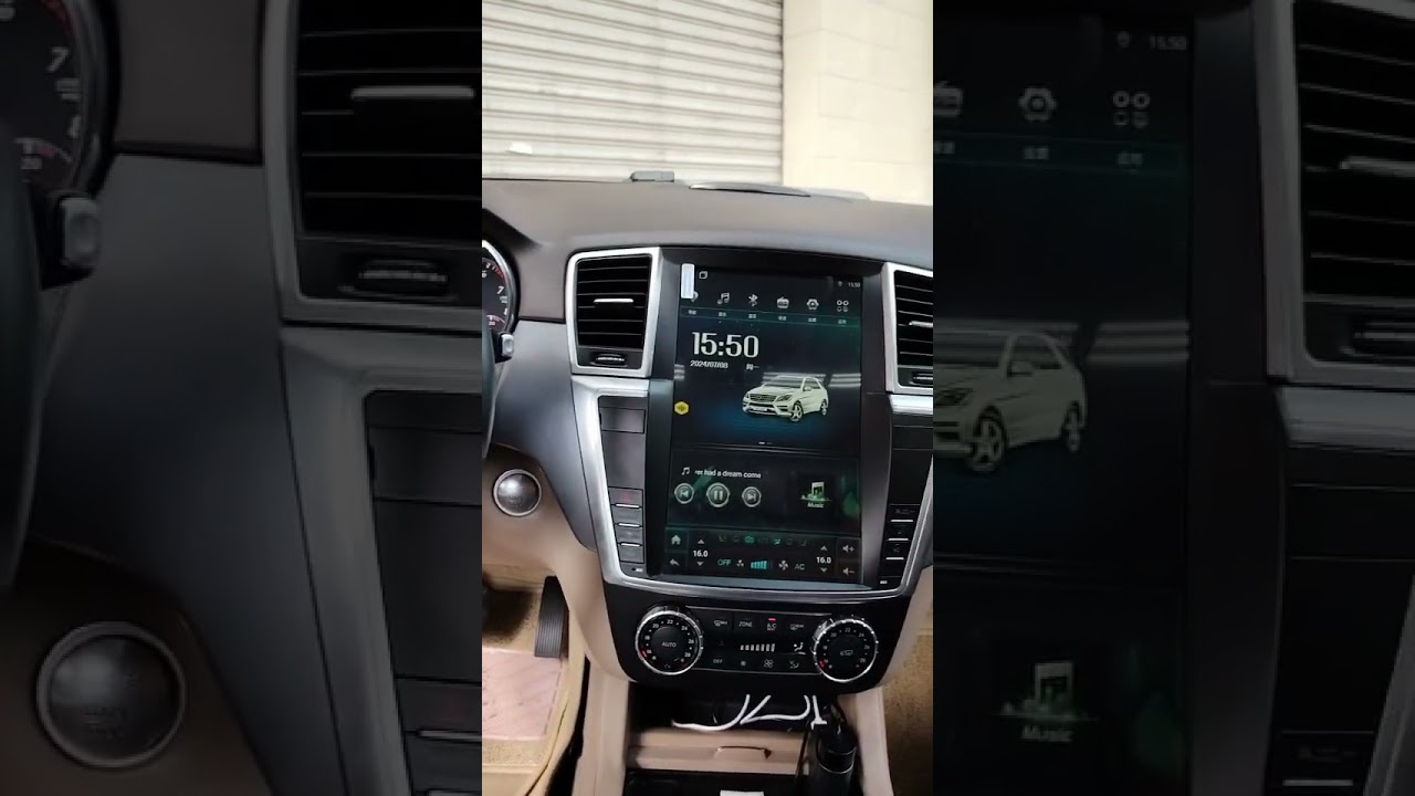 12.1 inch Tesla style vertical screen Android car stereo system for Mercedes Benz ML