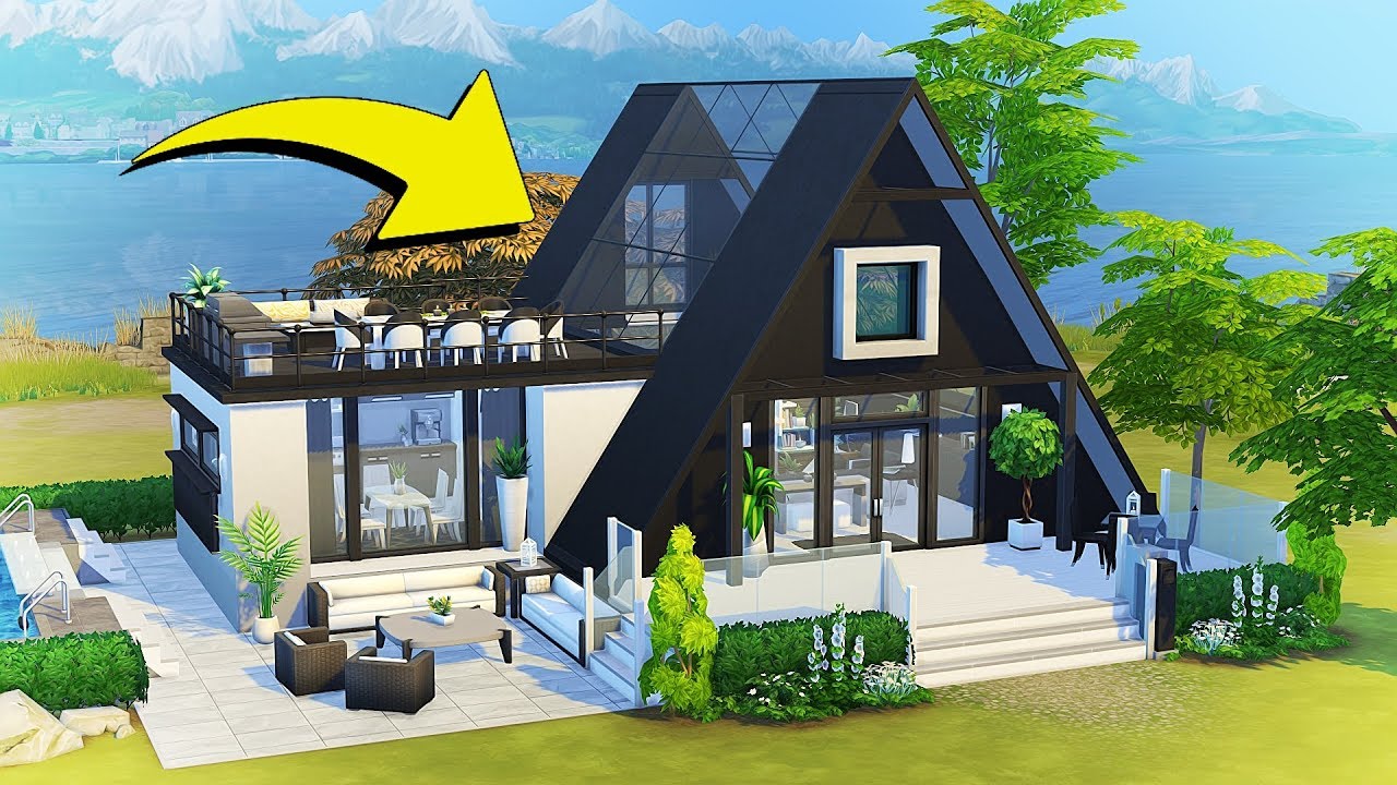 HOW TO: A-FRAME ROOF/HOUSE | The Sims 4 | Tutorial