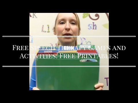 Free Speech Therapy Games and Activities: Free Printables!