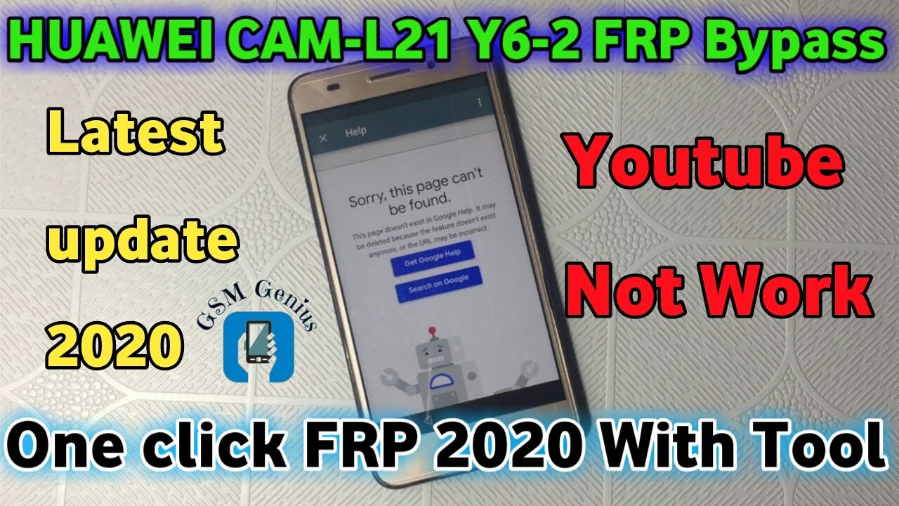 HUAWEI CAM-L21 Y6-2 FRP Bypass Latest update 2020 Youtube not Work One click FRP New Method 2020