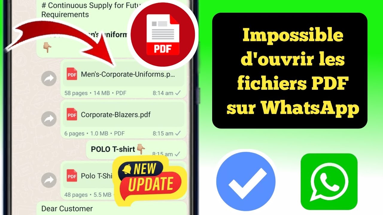 Comment résoudre le problème d'ouverture des fichiers PDF sur WhatsApp