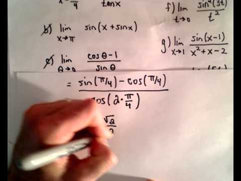 Limits of Trig Functions - Expii