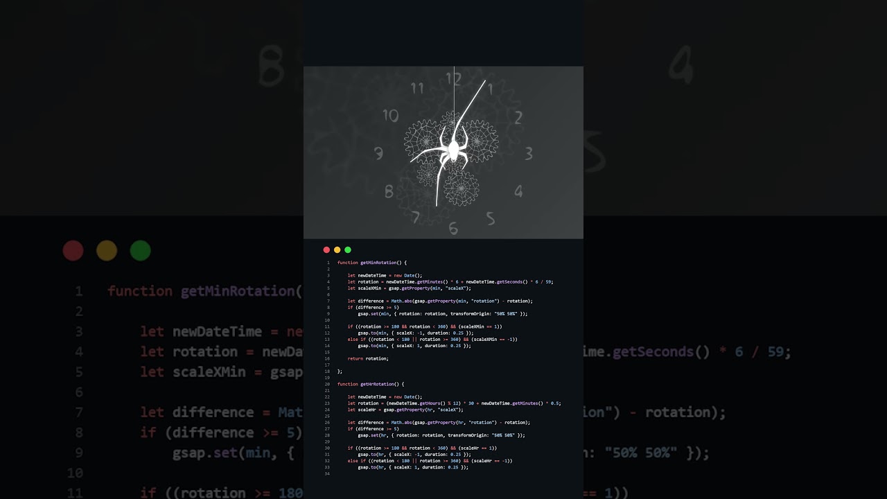 INSANE Halloween Clock Animation Using JavaScript!