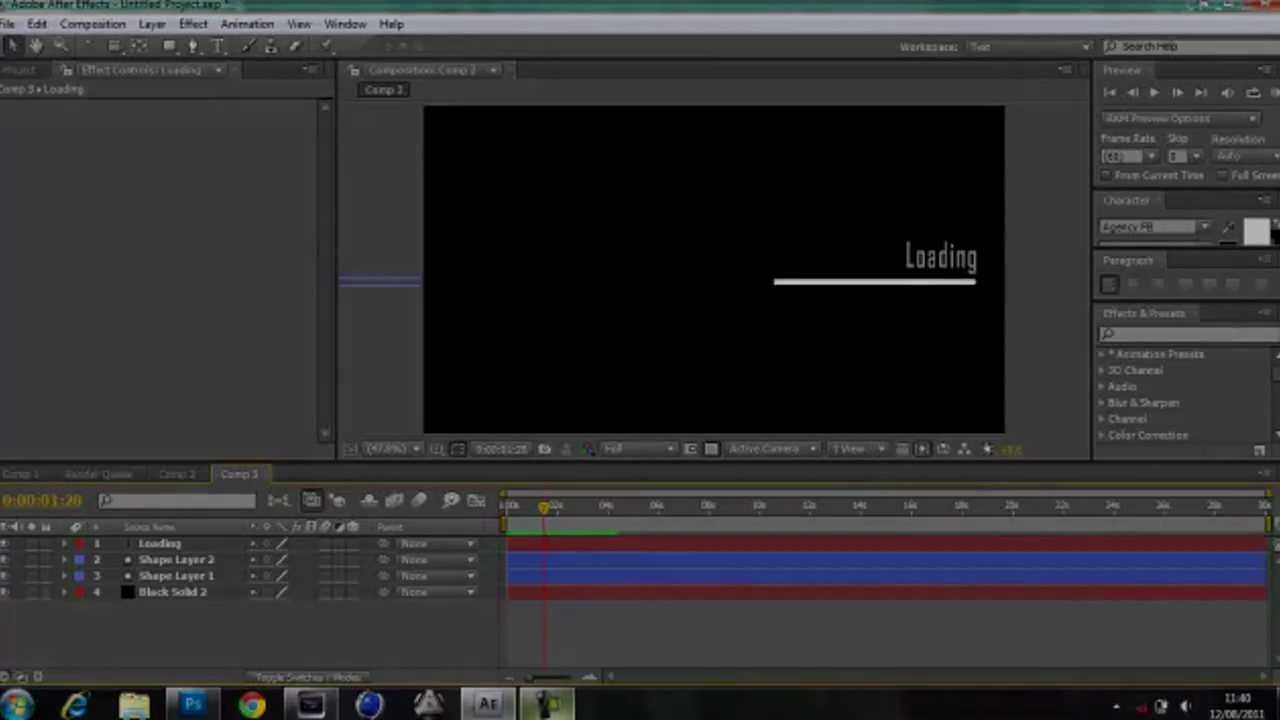 Class#1. | After Effects | Loading Bar Effect.