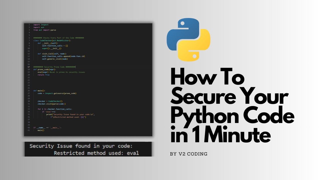 How to secure your python code in 1 minute
