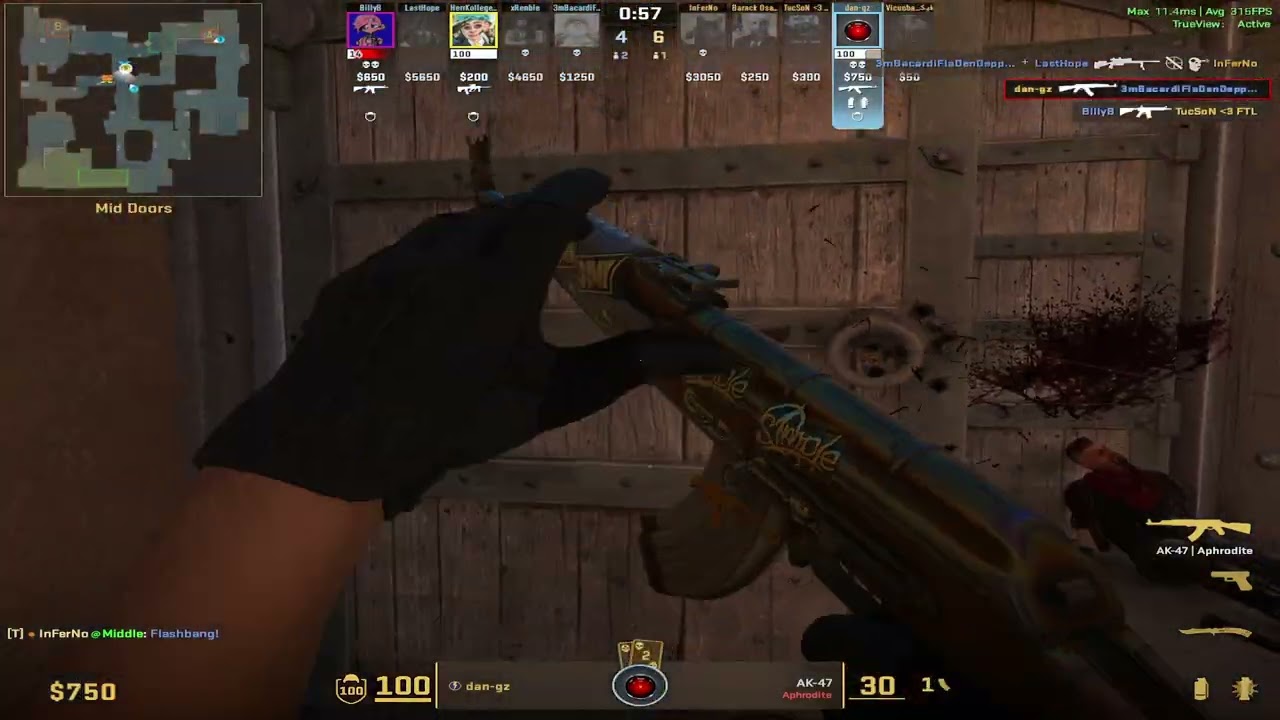 CS2 - Dust2 - 4k [152] - 1vs2