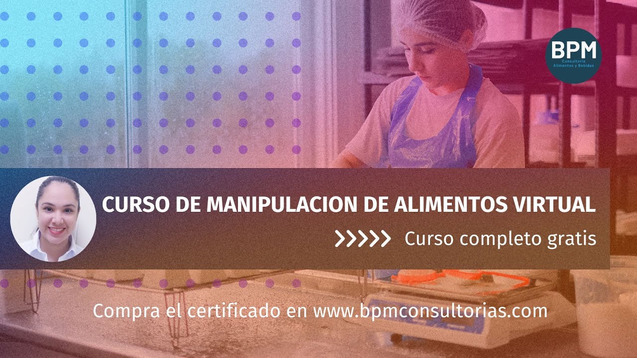 CURSO DE MANIPULACIÓN DE ALIMENTOS VIRTUAL GRATIS