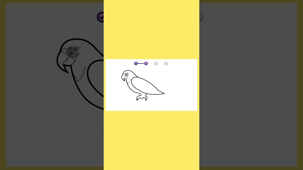 How to draw a bird - Blue-throated Macaw? Easy and simple drawing #shorts #shortsvideo