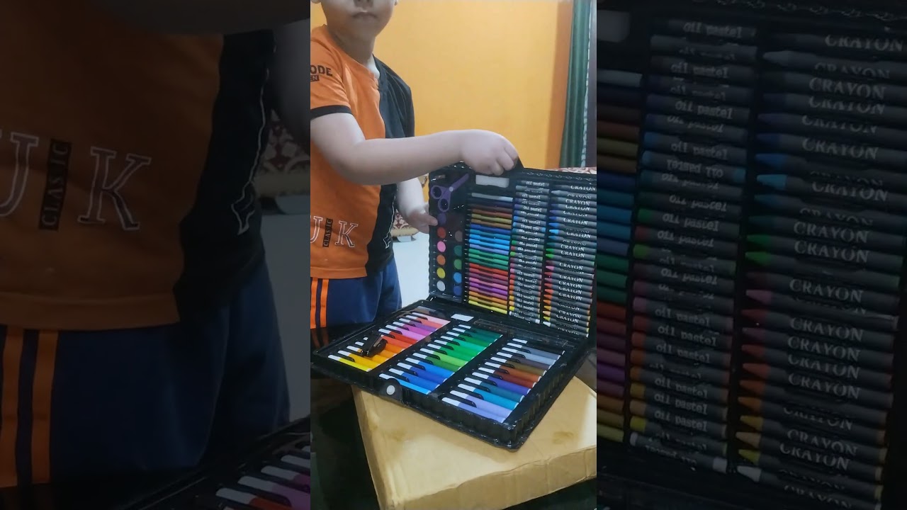 unboxing 150 piece art set for kids #kids #kidsvideo #kidseducation