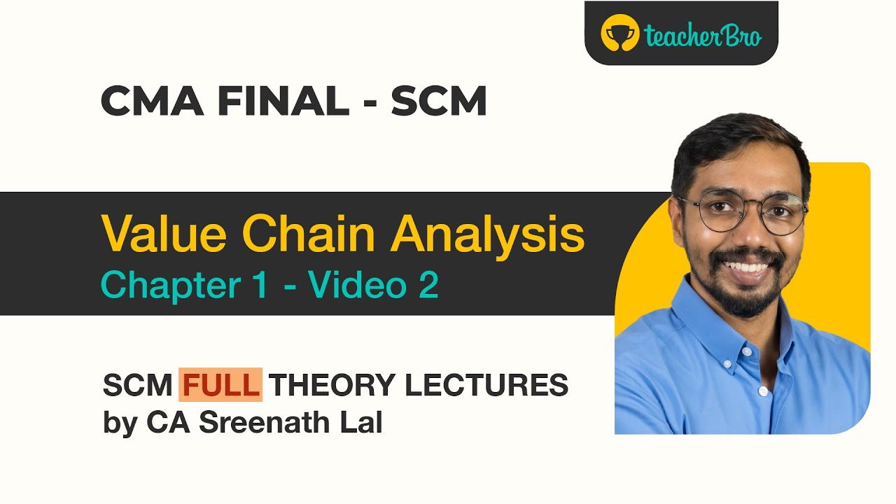 CMA Final SCM Theory - Chapter 1 Video 2 | Value Chain Analysis - Michael Porter's