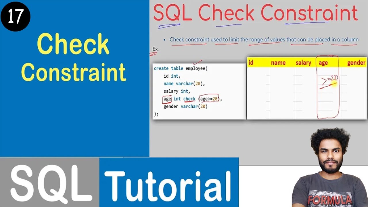 #17 Check Constraint in SQL | SQL Tutorial