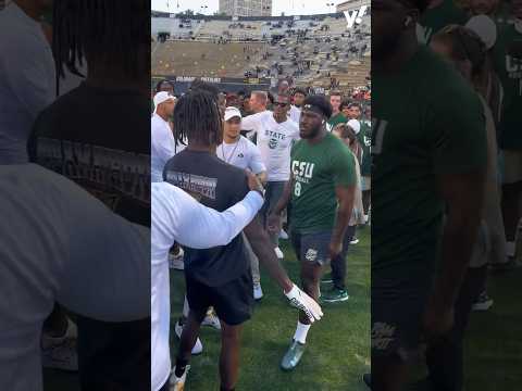 Things got HEATED pre-game between Colorado and Colorado State ????