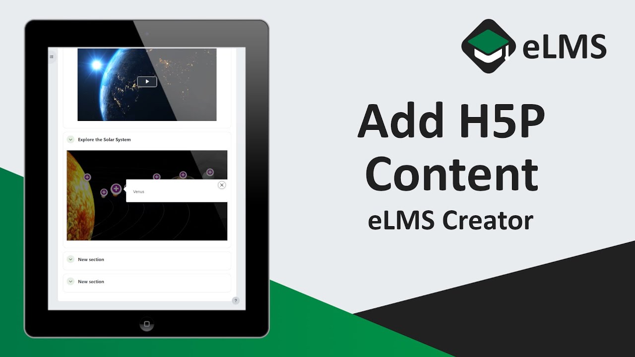 Add H5P Interactive Content in eLMS